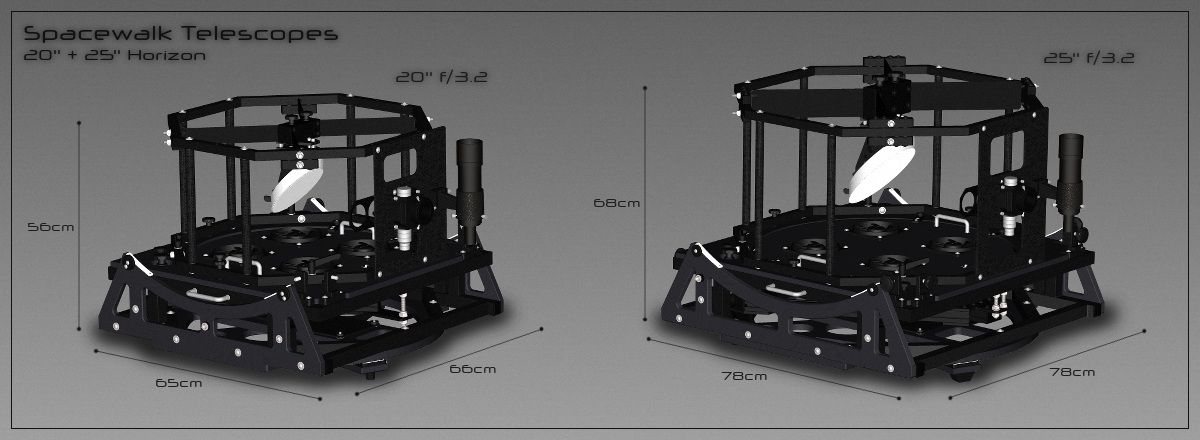 20" + 25" Dobson Serie "Horizon": Transport im Auto und Kofferraum