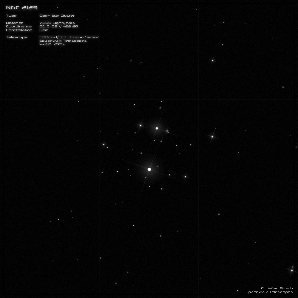 NGC 2129, Open Star Cluster